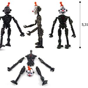 Toysvill Inspired by FNAF Sister Location Action Figures Toys (Set of 5 pcs), More Than 5 inches [Funtime Freddy Bear, Circus Baby, Ennard, Ballora, Funtime Foxy], Fun Action Simulator