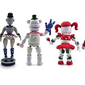 Toysvill Inspired by FNAF Sister Location Action Figures Toys (Set of 5 pcs), More Than 5 inches [Funtime Freddy Bear, Circus Baby, Ennard, Ballora, Funtime Foxy], Fun Action Simulator