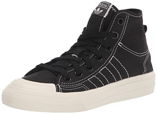 adidas Originals Men's Nizza Hi RF Sneaker, Black/White/Off White, 6.5