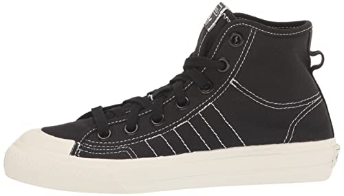 adidas Originals Men's Nizza Hi RF Sneaker, Black/White/Off White, 6.5