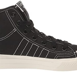 adidas Originals Men's Nizza Hi RF Sneaker, Black/White/Off White, 6.5