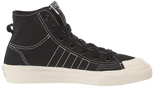 adidas Originals Men's Nizza Hi RF Sneaker, Black/White/Off White, 6.5