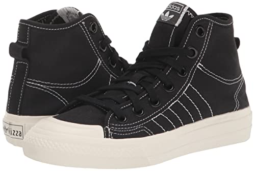 adidas Originals Men's Nizza Hi RF Sneaker, Black/White/Off White, 6.5