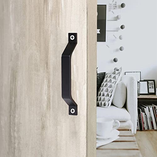 NNAA 6.1 Inch Sliding Barn Door Handle Pull Black 2 Pack Gate Handle Door Pull Pull Handle for Sliding Barn Door Gate Cabinet Closet Drawer Garage Shed