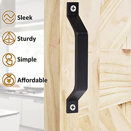 NNAA 6.1 Inch Sliding Barn Door Handle Pull Black 2 Pack Gate Handle Door Pull Pull Handle for Sliding Barn Door Gate Cabinet Closet Drawer Garage Shed