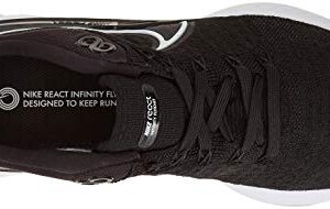 Nike Men's React Infinity Run Flyknit 2 Shoe, Black White Iron Grey, 7.5