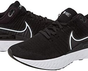 Nike Men's React Infinity Run Flyknit 2 Shoe, Black White Iron Grey, 7.5