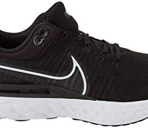 Nike Men's React Infinity Run Flyknit 2 Shoe, Black White Iron Grey, 7.5