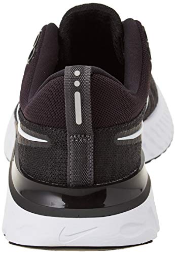 Nike Men's React Infinity Run Flyknit 2 Shoe, Black White Iron Grey, 7.5