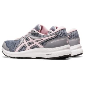 ASICS Women's Gel-Contend 7 Running Shoes, 8, Sheet Rock/Pink Salt