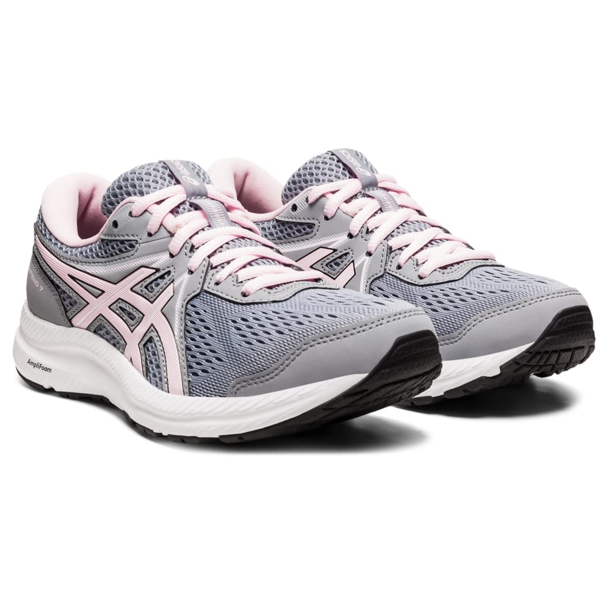 ASICS Women's Gel-Contend 7 Running Shoes, 8, Sheet Rock/Pink Salt