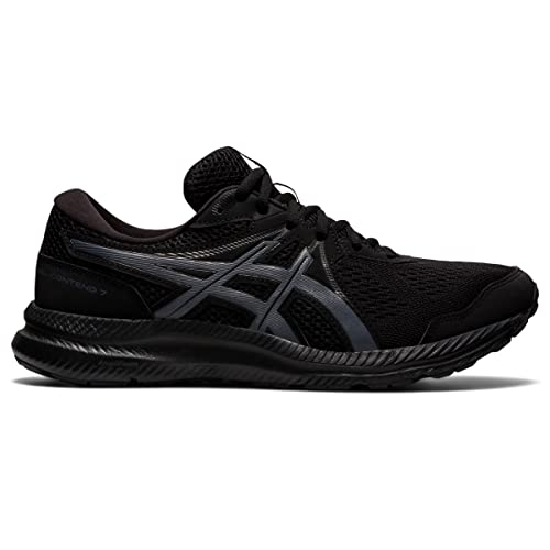 ASICS Men's Gel-Contend 7 Black/Carrier Grey Running Shoe 10.5 XW US