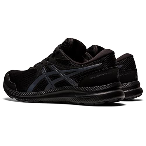 ASICS Men's Gel-Contend 7 Black/Carrier Grey Running Shoe 10.5 XW US