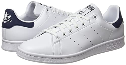 adidas Originals Men's Stan Smith Gymnastics Shoe, FTWR White FTWR White Collegiate Navy, 11.5