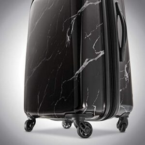 American Tourister Moonlight Hardside Expandable Luggage with Spinner Wheels, Black Marble, 2-Piece Set (21/24)