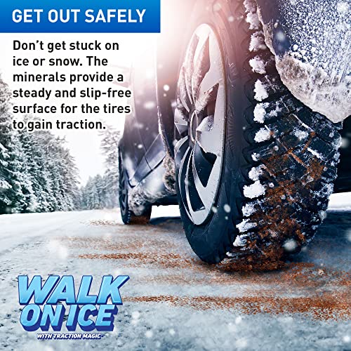 Traction Magic Walk on Ice for Snow & Ice,Instant Grip,No Slips or Falls on Sidewalks or Walkways,Free Your Car,Child & Pet Safe,Unique Mineral Blend for Traction,100% Salt & Chemical Free-1.75 Lb CAN