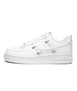 nike women's air force 1 '07 shoes, white/hyper royal/black/white, 7.5