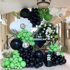 KALOR Black Balloons,100 Pcs 5 Inch Mini Matte Latex Balloons for Balloon Garland Arch, Birthday Decoration, Wedding Party, Baby Shower Decorations