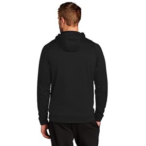 Nike MEN'S THERMA PULLOVER HOODIE (BLACK/WHITE, Small)