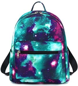 bluboon girls mini backpack womens small backpack purse teens cute galaxy travel backpack casual school bookbag (galaxy)