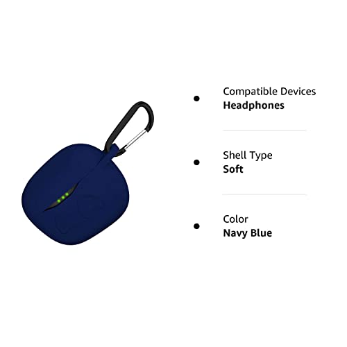 Nimon Silicone Case for JBL Tune 125TWS/120TWS, Soft and Flexible, Scratch/Shock Resistant Silicone Cover for JBL Tune 125TWS/120TWS Headphones (Navy Blue)