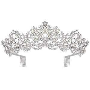 didder silver tiaras for women bridal tiara, crystal tiaras and crowns for women princess tiaras for girls birthday crown for prom wedding party halloween costume hair accessories christmas gift