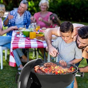 CUSIMAX Charcoal Grill Portable BBQ Grill Kettle 22.5 inch, Outdoor Grills & Smokers for Patio Backyard Barbecue Camping, Black