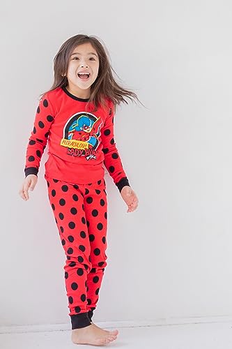 Miraculous Ladybug Little Girls Breathable Pullover Pajama Shirt & Pajamas Pants Red 6X