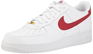 nike men's basketball shoe, white/white/team red, 12