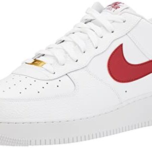 Nike Men's Basketball Shoe, White/White/Team Red, 12