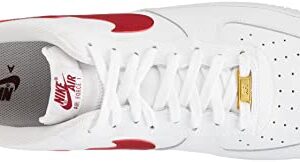 Nike Men's Basketball Shoe, White/White/Team Red, 12