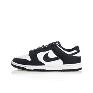 nike dunk low retro mens basketball shoes, white black white, 10 us