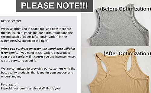 Pepochic Women’s Workout Scoop Neck Tank Top Ribbed Sleeveless Cami Lightweight Solid Basic