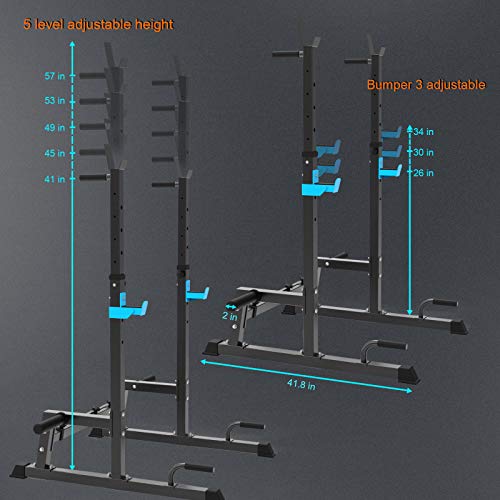 JX FITNESS Squat Rack, Barbell Rack, Bench Press Rack Push Up Multi-Function Weight Lifting Gym/Home Gym