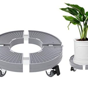 Adjustable Plant Stand (15-20’’) with Wheels Large Potted Planter Plant Stand on Wheels Pound Heavy Duty Plant Dolly Movable Plant Caddy Adjustable Rolling Tray Coaster…