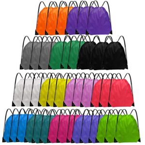 grneric drawstring backpack bulk 42 pcs string backpack drawstring bags cinch bag sackpack for men women gym 14 colors