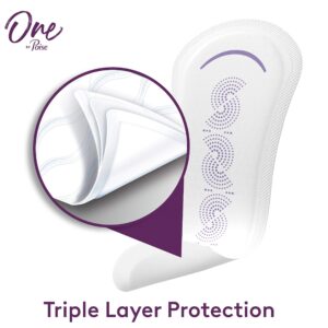 One by Poise Panty Liners (2-in-1 Period & Bladder Leakage Daily Liner), Long, Extra Coverage for Period Flow, Very Light Absorbency for Bladder Leaks, 50 Count