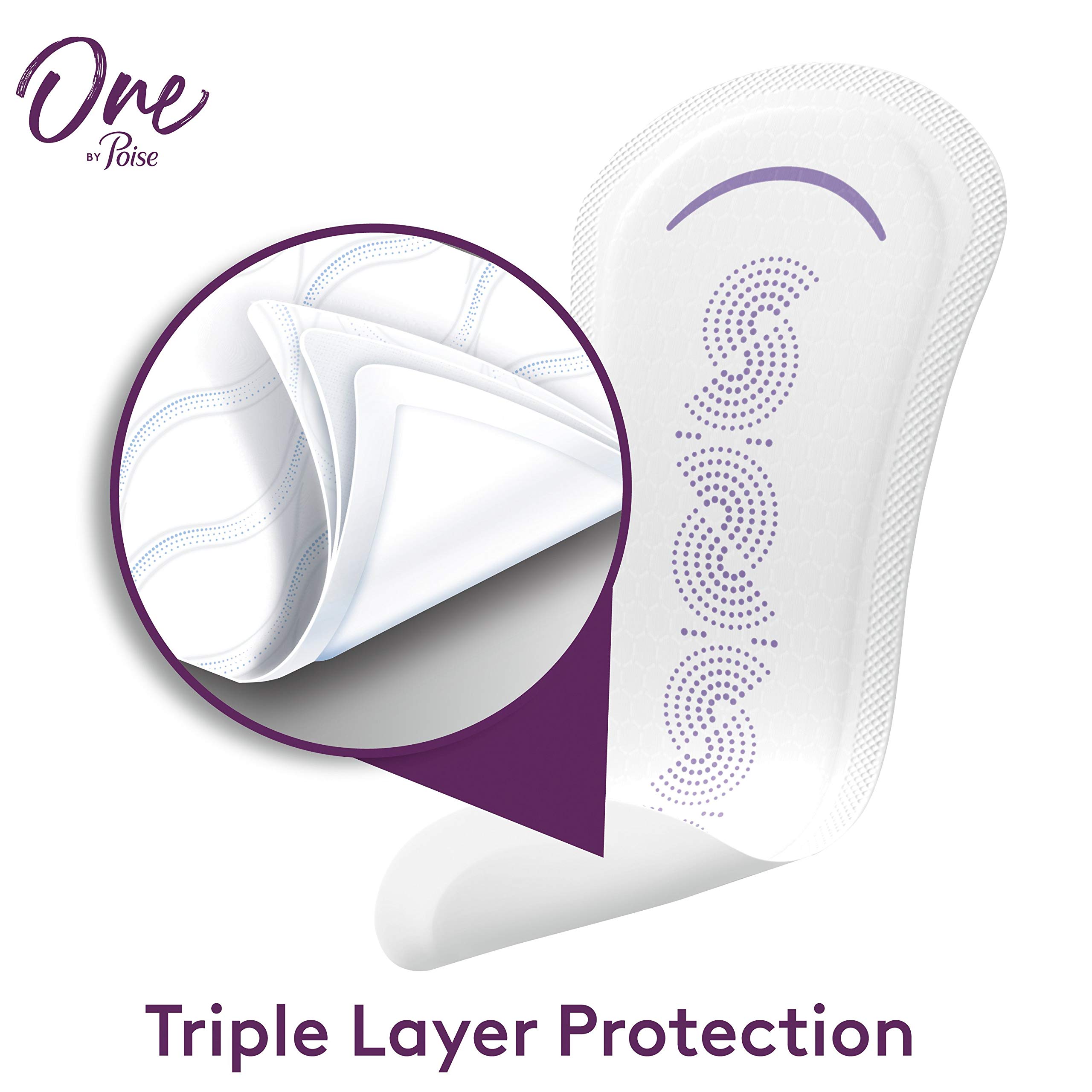 One by Poise Panty Liners (2-in-1 Period & Bladder Leakage Daily Liner), Long, Extra Coverage for Period Flow, Very Light Absorbency for Bladder Leaks, 50 Count