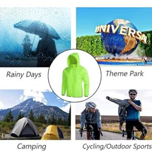 COOFANDY Mens Packable Lightweight Travel Cycling Rain Jacket Waterproof Hooded