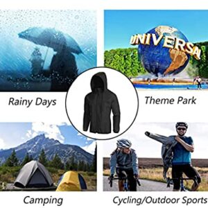 COOFANDY Men's Packable Rain Jacket Outdoor Waterproof Classic Cycling Raincoat with Hood