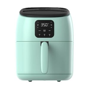 dash tasti-crisp™ digital air fryer with aircrisp technology, custom presets, temperature control, and auto shut off feature, 2.6 quart - aqua