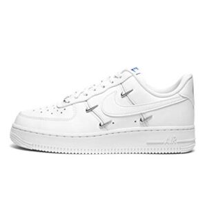 Nike Women's Air Force 1 '07 Shoes, White/Hyper Royal/Black/White, 12