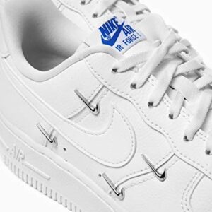 Nike Women's Air Force 1 '07 Shoes, White/Hyper Royal/Black/White, 12