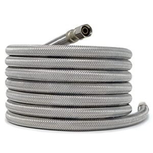 Braided Stainless Steel Ice Maker Water Supply Hose - 6 Ft - Universal 1/4" Connectors from Kelaro