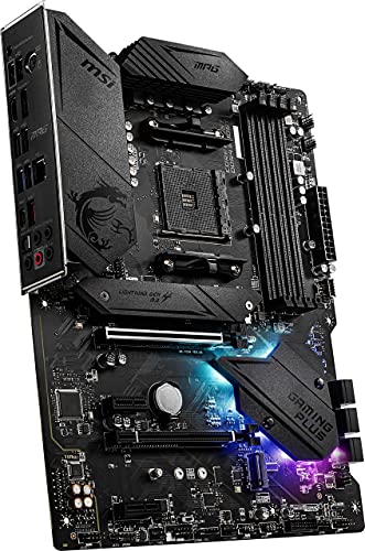 MSI MPG B550 Gaming Plus Computer Gaming Motherboard (AMD AM4, Ryzen 5000 & 3000 Series, DDR4, PCIe 4.0, SATA 6Gb/s, M.2, USB 3.2 Gen 2, HDMI/DP, ATX) AMD PC Motherboards (Renewed)