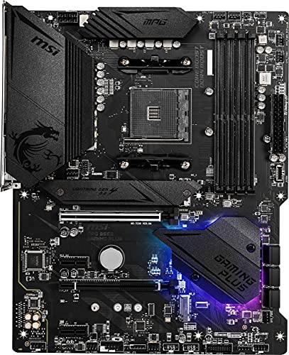 MSI MPG B550 Gaming Plus Computer Gaming Motherboard (AMD AM4, Ryzen 5000 & 3000 Series, DDR4, PCIe 4.0, SATA 6Gb/s, M.2, USB 3.2 Gen 2, HDMI/DP, ATX) AMD PC Motherboards (Renewed)