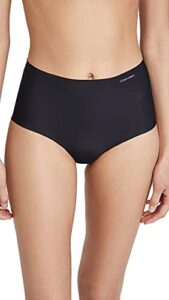 calvin klein women's invisibles modern brief panty, black, m