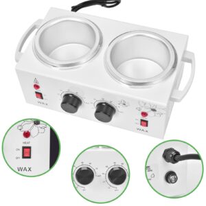 Panghuhu88 Double Wax Warmer, Professional Electric Wax Heater, Wax Pot Dual Parrafin Waxing Machine, SPA Equipment Adjustable Temperature, Facial Skin Hair Removal Tool Set