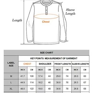 QUALFORT Men's Waffle Henley Shirt Lightweight Long Sleeve Classic Stitch Pullover Sweater Beige Large