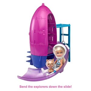 Barbie Space Discovery Chelsea Doll & Rocket Ship-Themed Playset with Puppy